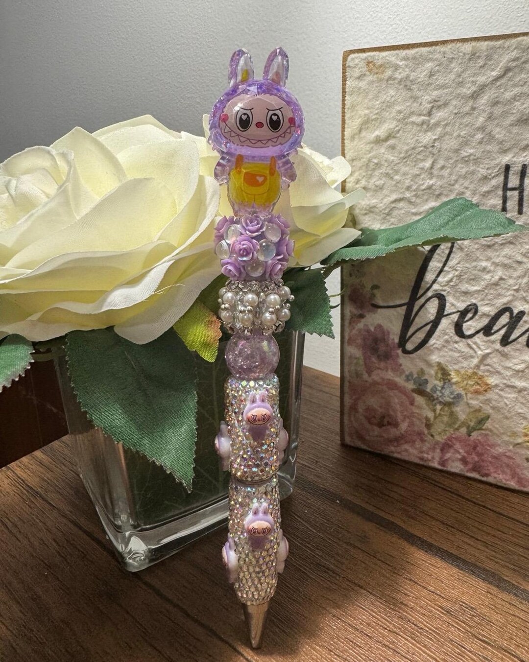 Purple Labubu Inspired Beaded Pen - Etsy