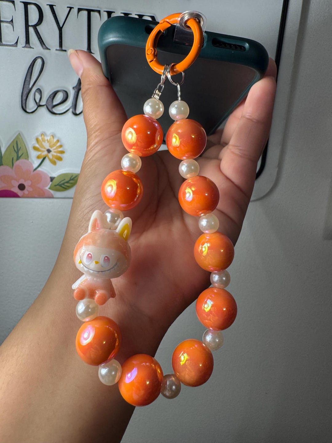 Orange Labubu Inspired Phone/key/bag Chain - Etsy