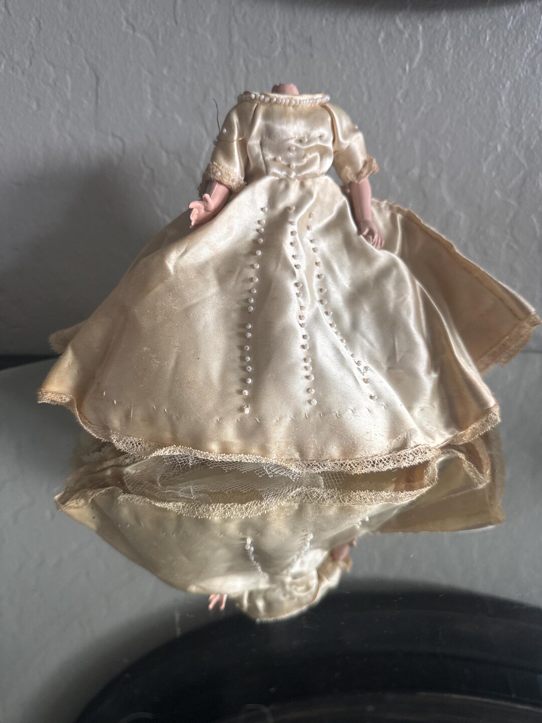 Headless Bride Doll in Tattered Ivory Gown – Broken Vintage Doll Body ...