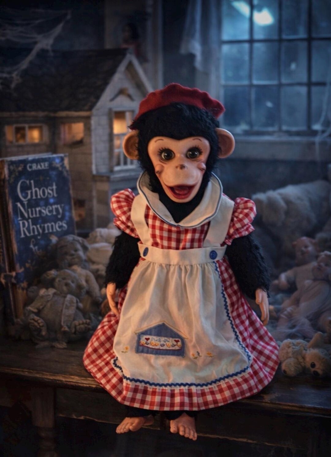 Vintage GUND Rubber Face Monkey Doll (1971) | Creepy Cute Plush Ape ...