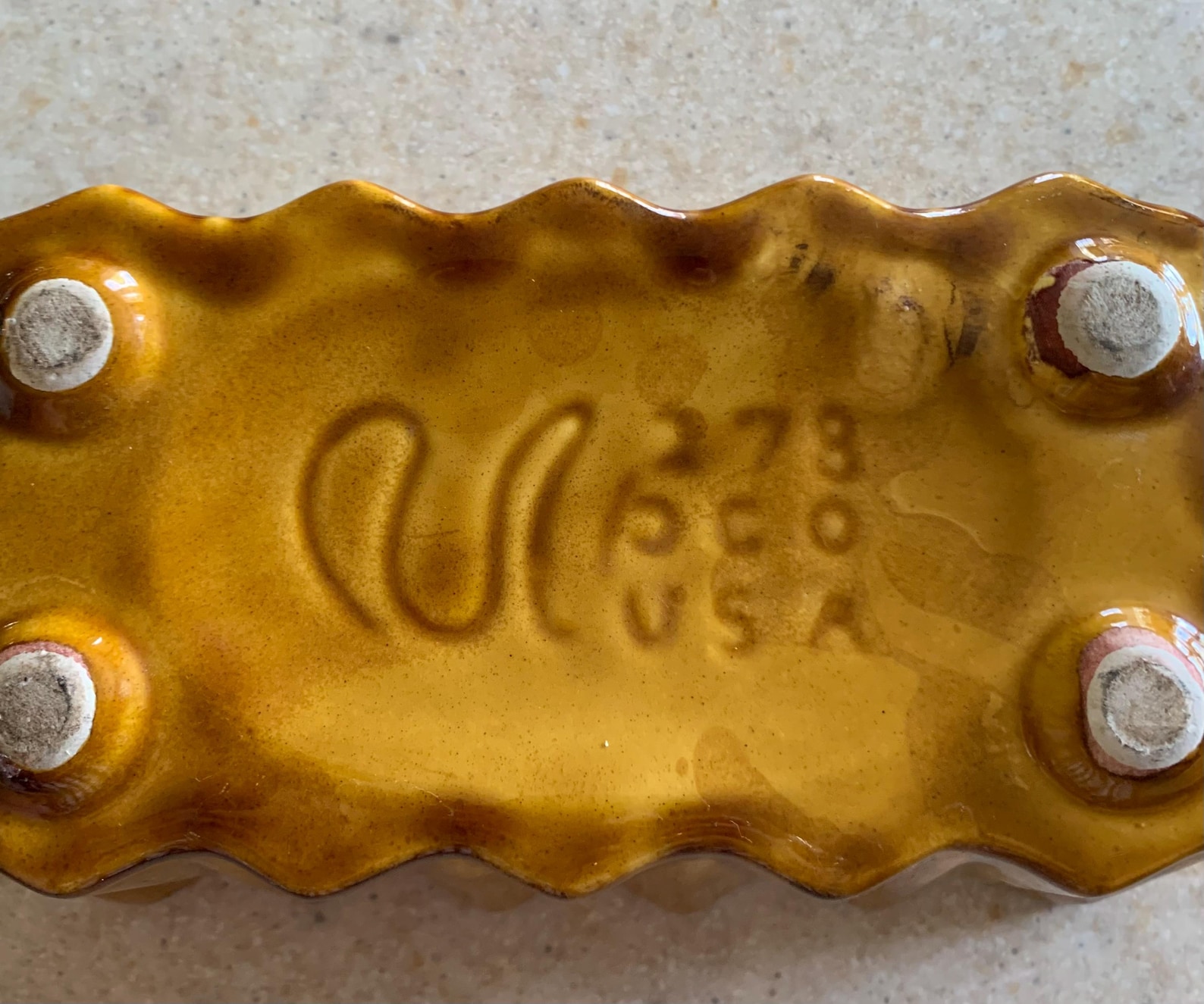 Vintage UPCO USA Pottery Gold Brown Pleated Rectangular Planter 278 - Etsy