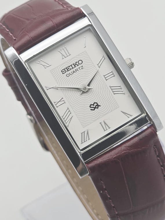 Vintage Seiko Slim Tank Style Quartz Men's Wrist Watc… - Gem