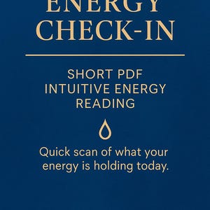 Mini Energy Check-in Intuitive Energy Scan, Short PDF Reading by Your ...