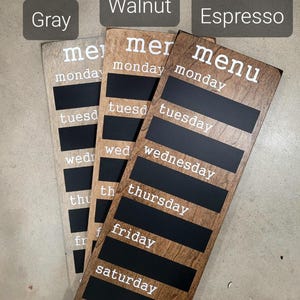Chalkboard Menu Board – Family Weekly Planner - Etsy
