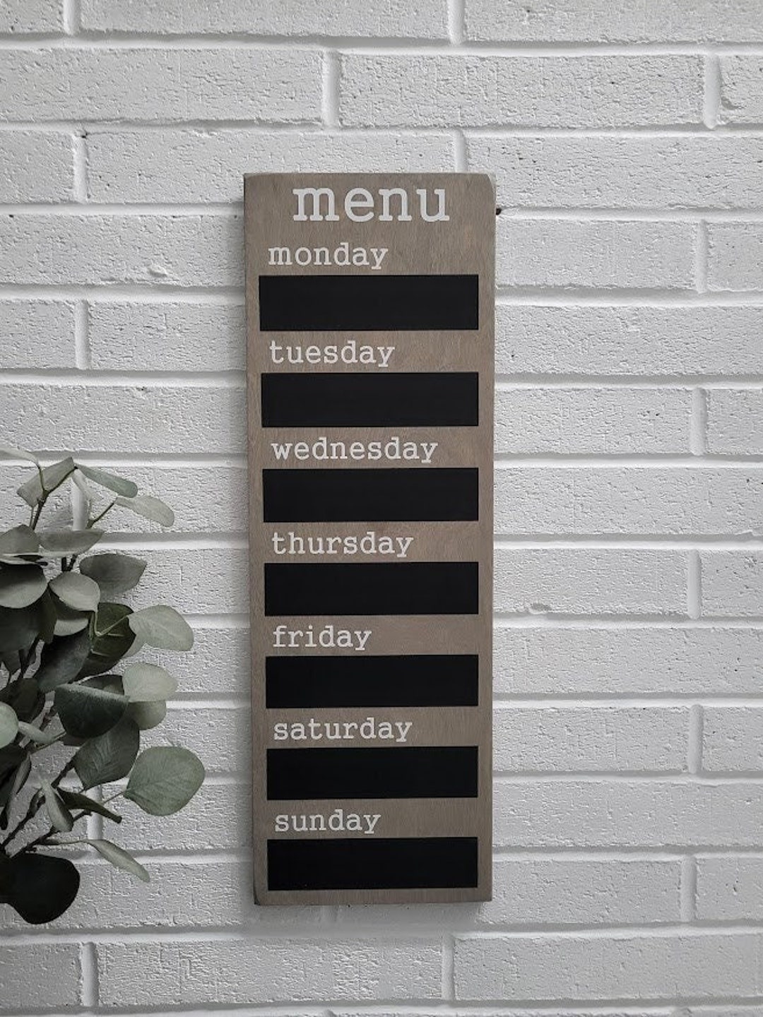 Menu Board - Chalkboard - Weekly Planner - Made to Order - Family ...