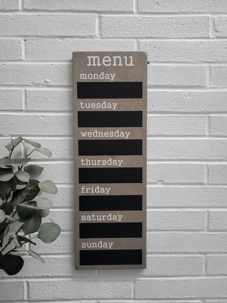 Menu Board Chalkboard Weekly Planner Made to Order - Etsy