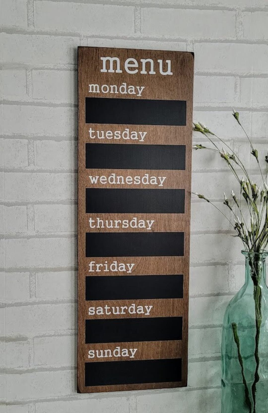 Weekly Menu Planner | Meal Planner Chalk Board | Menu Board | Family ...