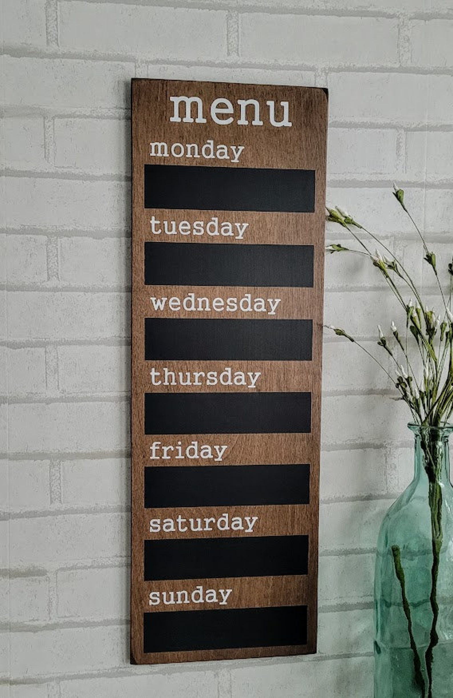 Menu Board Chalkboard Weekly Planner Made to Order - Etsy