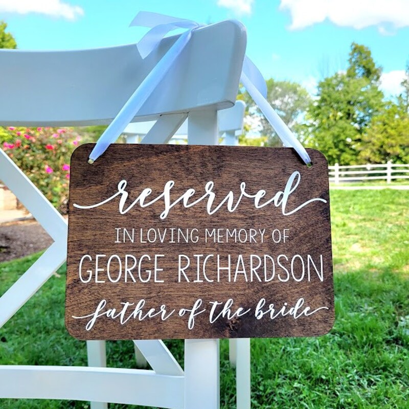 Memorial Chair Sign - Etsy
