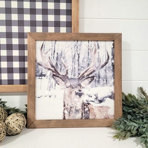 Buffalo Plaid Wood Layering Sign Set Christmas Sign Bundle Mantel Sign ...