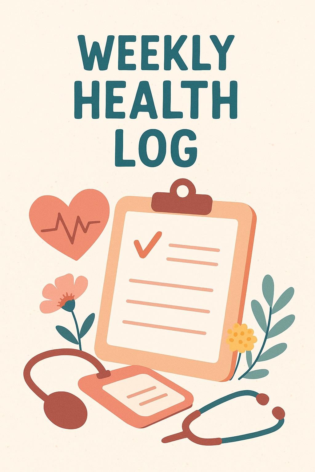 Wellness Log for Seniors – Printable Weekly Health Journal - Etsy