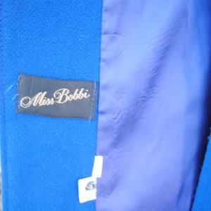 Bright Blue Vintage Ladies Wool Duster Coat - Etsy