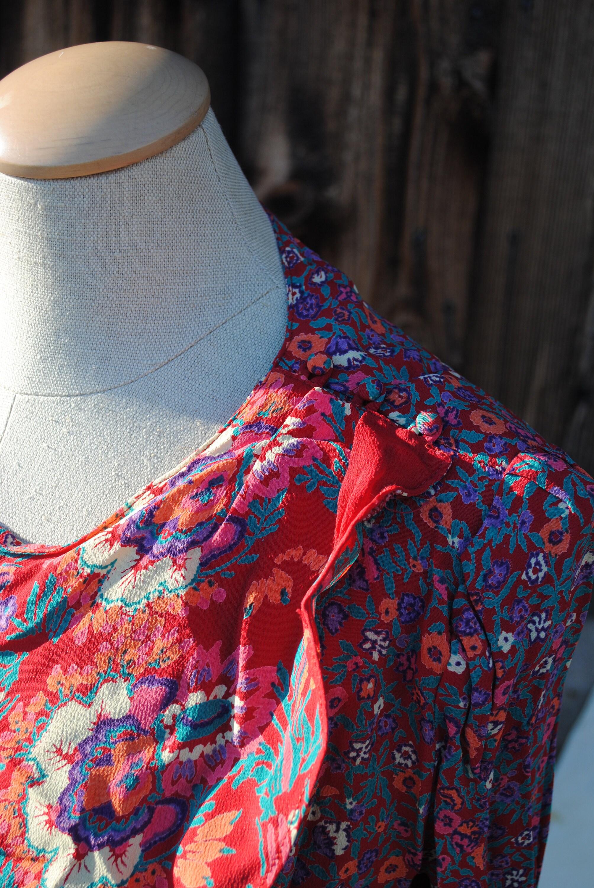 Vintage Prairie Floral Mixed Print Blouse and Skirt Set - Etsy