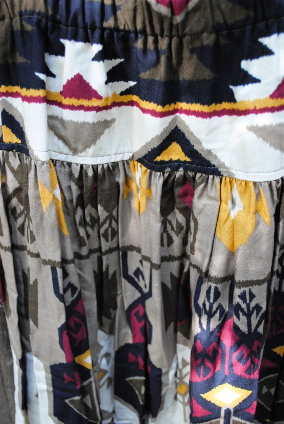 Ethnic Aztec Tribal Print Vintage Maxi Skirt - Etsy