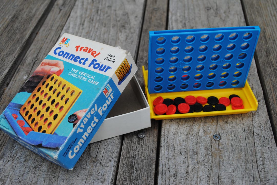 Vintage Connect Four Board Game Travel Edition - Etsy