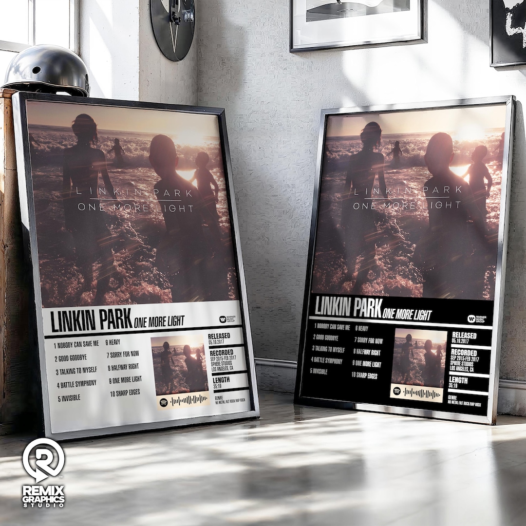 Linkin Park ‘one More Light’ Album Poster Bundle, Tracklist Wall Art ...