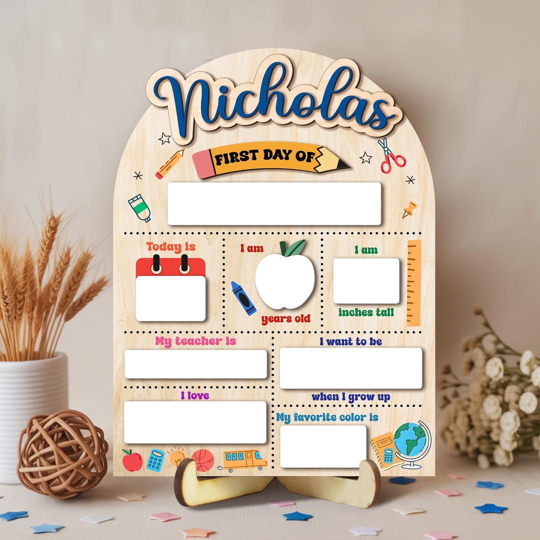Custom First and Last Day School Sign, Back to School Sign ...