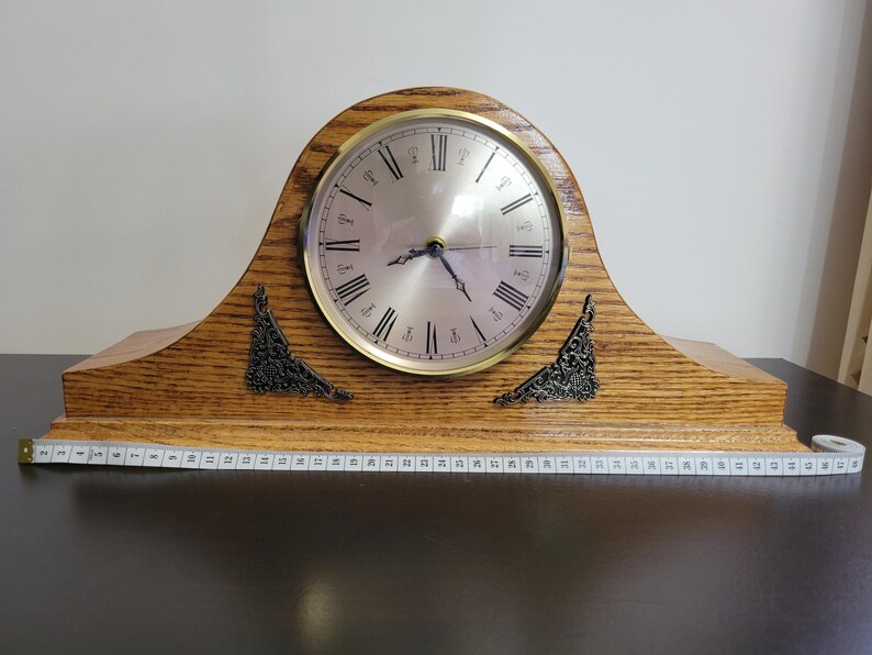 Vintage Clock Handcrafted Roman Numeral Desk or Shelf Clock - Etsy