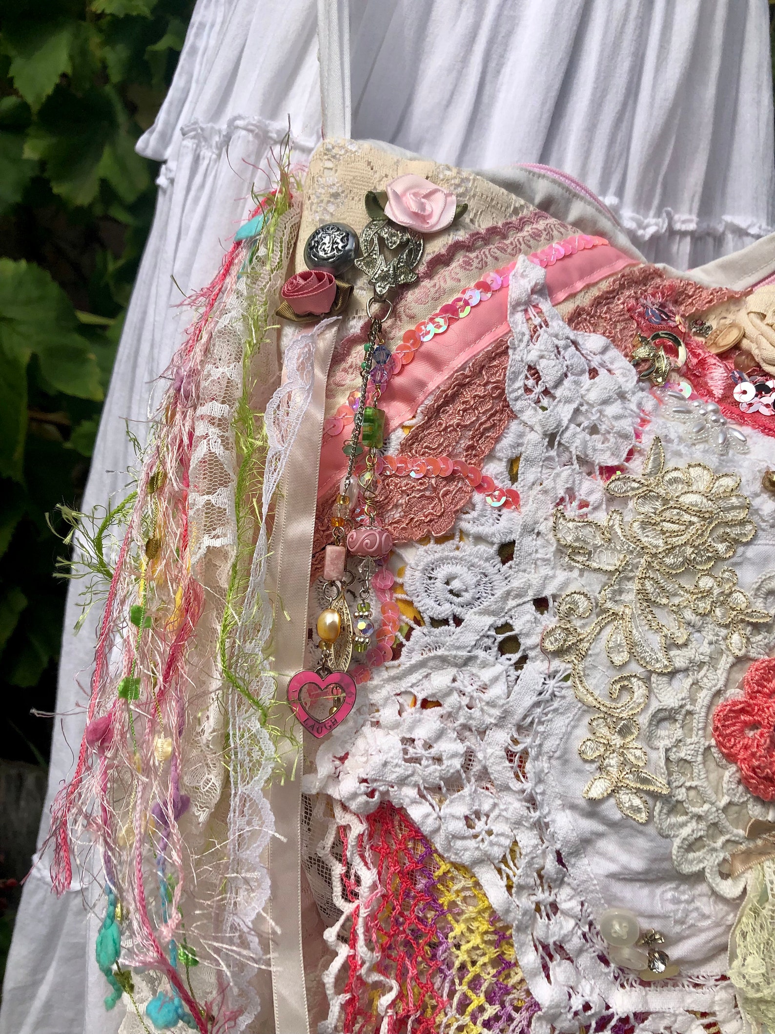 Lacey Shoulder Bag handmade OOAK romantic by | Etsy