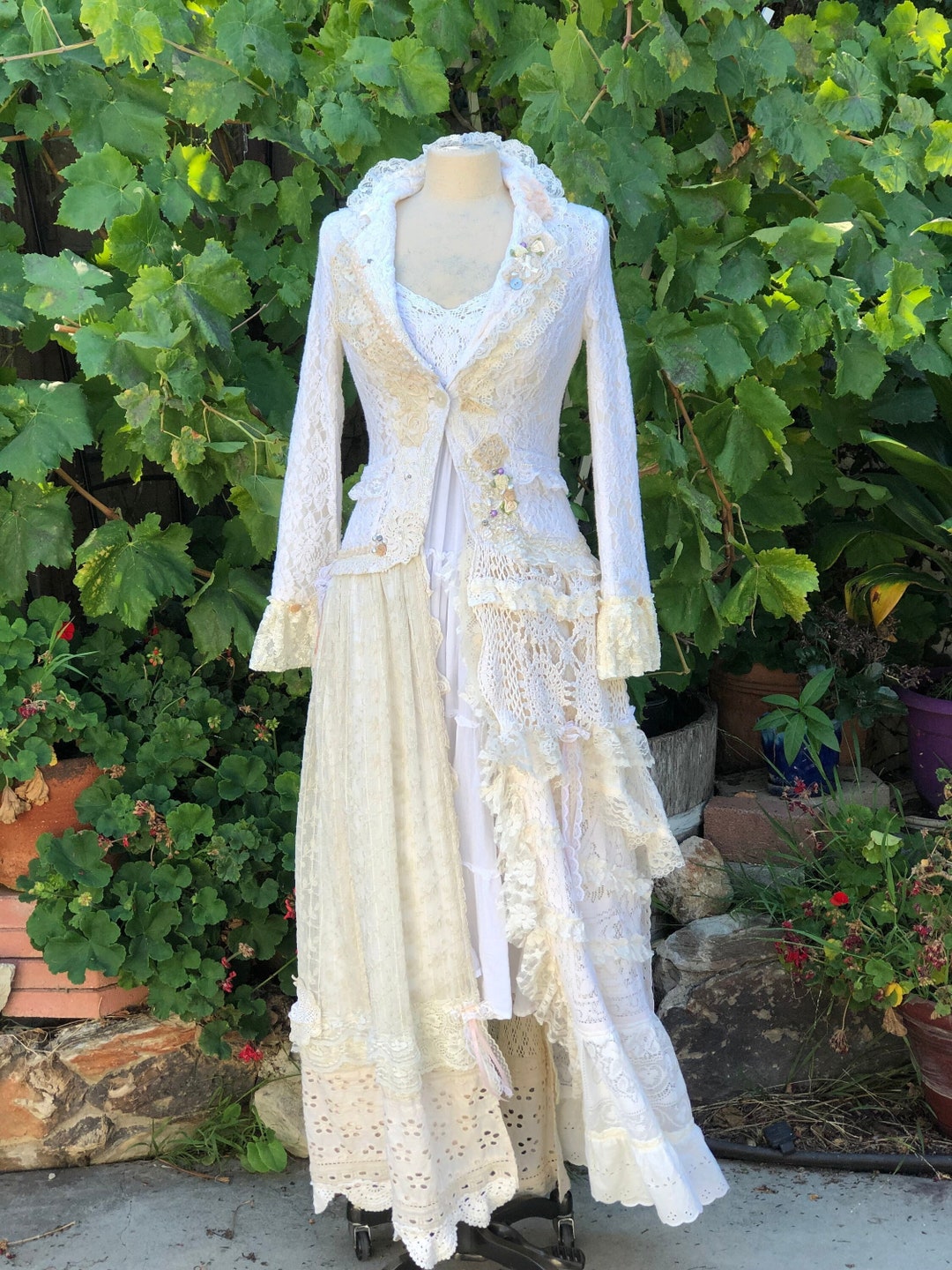 OOAK Fairytale Coat Shabby Romantic Lace Doilies by - Etsy UK