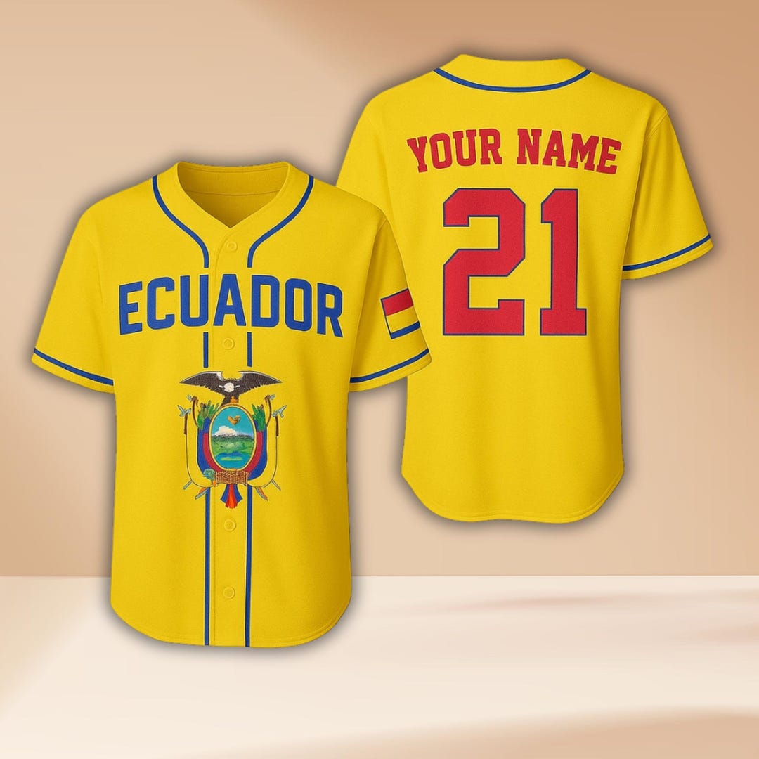 Personalized Ecuador Baseball Jersey – Flag Sleeve Fan Uniform - Etsy
