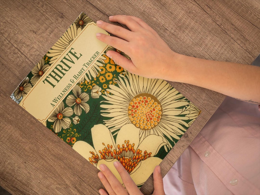 Thrive Wellness and Habit Tracker Planner | Self Care Journal ...