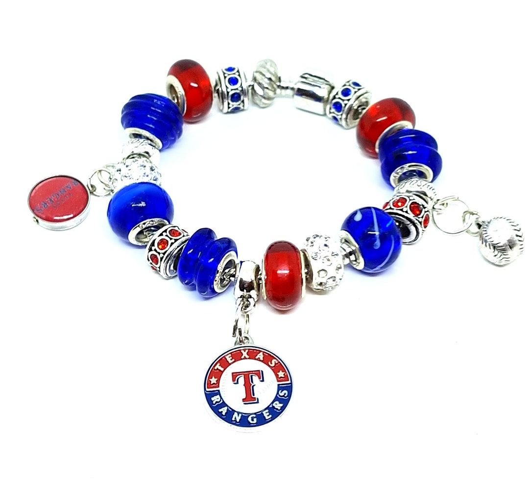 Texas Rangers European Bracelet - Etsy