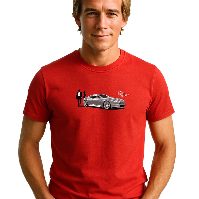 British V12 GT Coupe Spy Movie Car T-shirt: Secret Agent Style Graphic ...