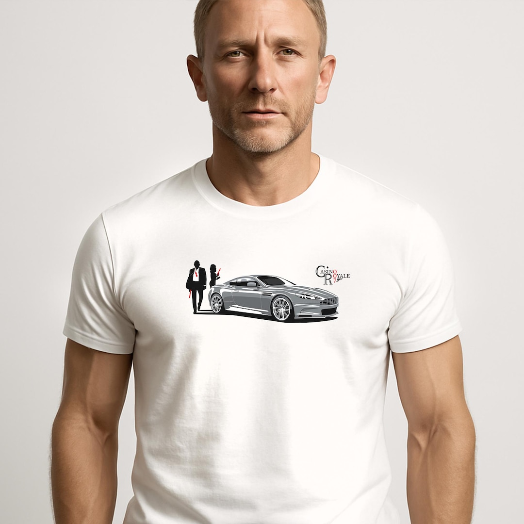 British V12 GT Coupe Spy Movie Car T-shirt: Secret Agent Style Graphic ...