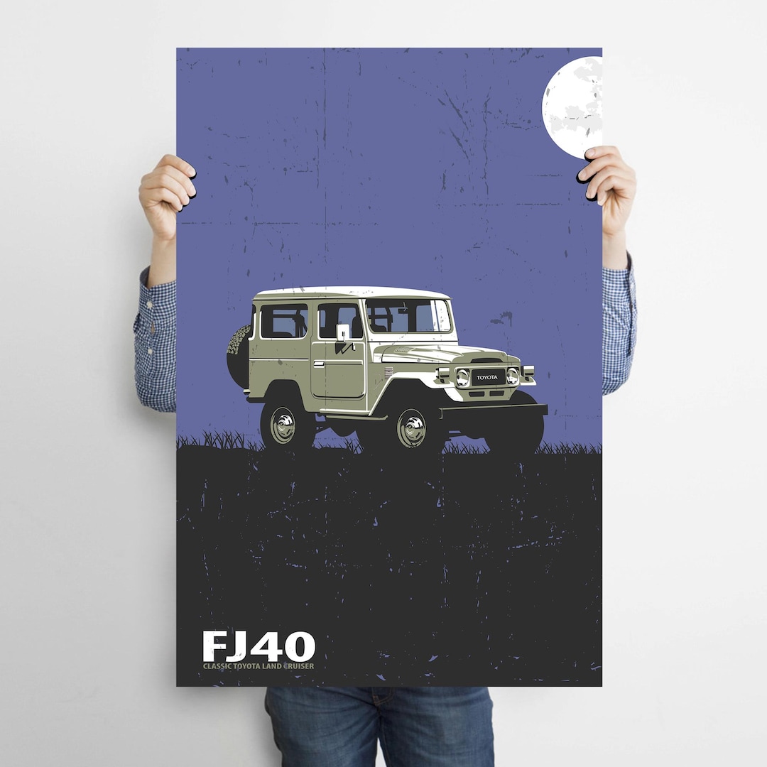 Classic FJ40 Land Cruiser Poster: Vintage 4x4 Off-road Wall Art Print ...