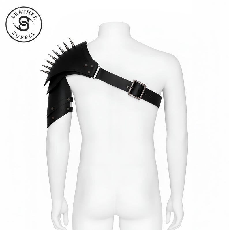 Handmade Spiked Leather Shoulder Armor: Gothic Cosplay Harness - Etsy