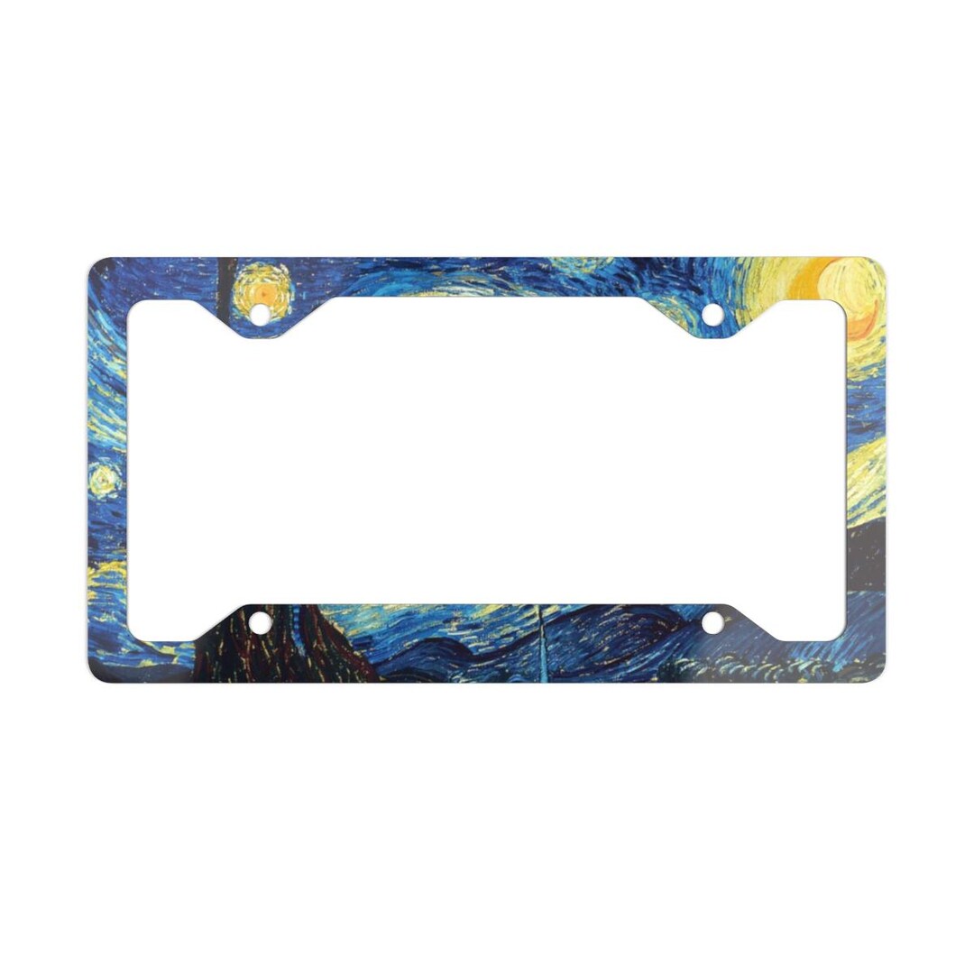 Starry Night Inspired License Plate Frame - Etsy