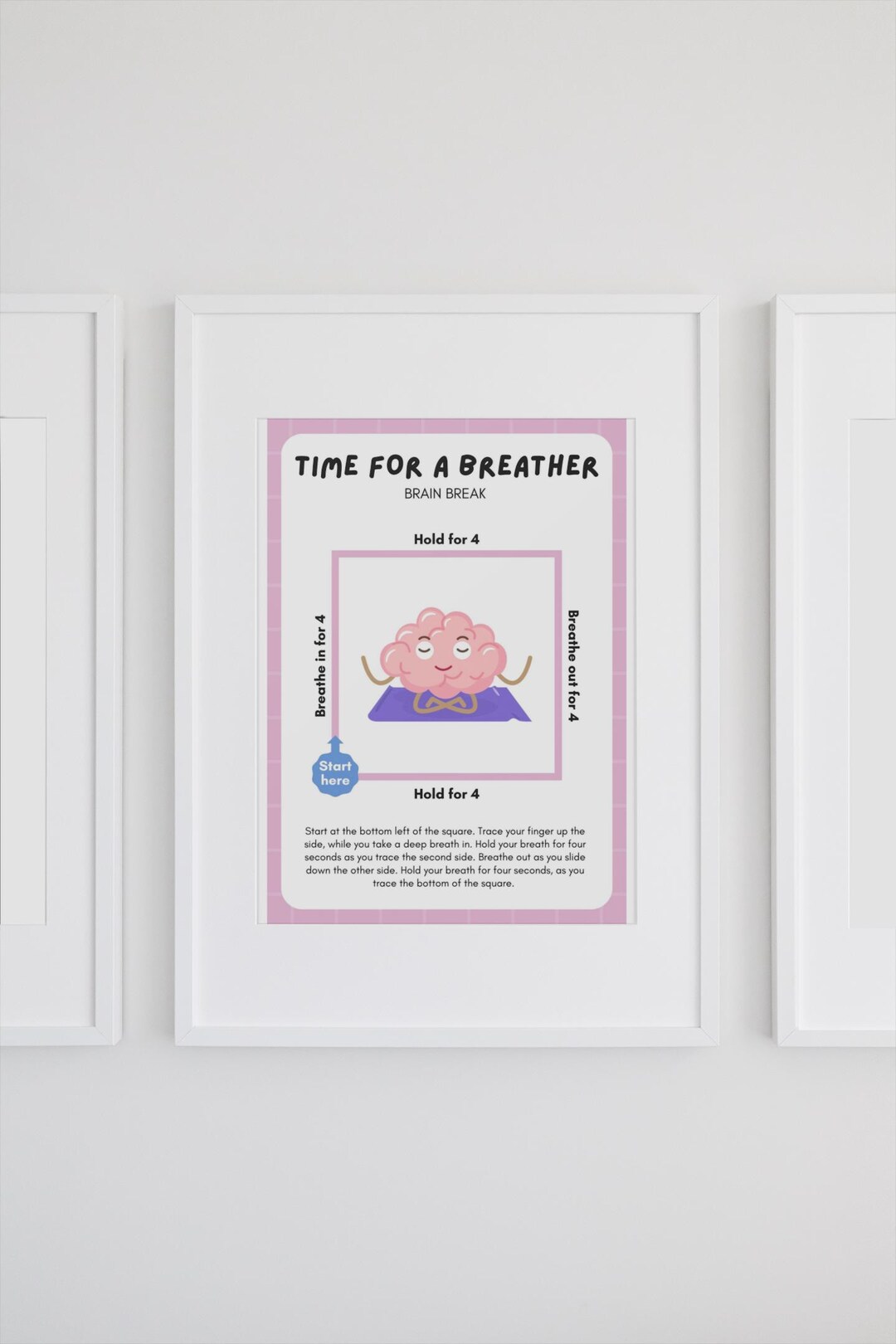 Box Breathing Print | Calm Down Corner, Anxiety Relief (A4 PDF Download ...