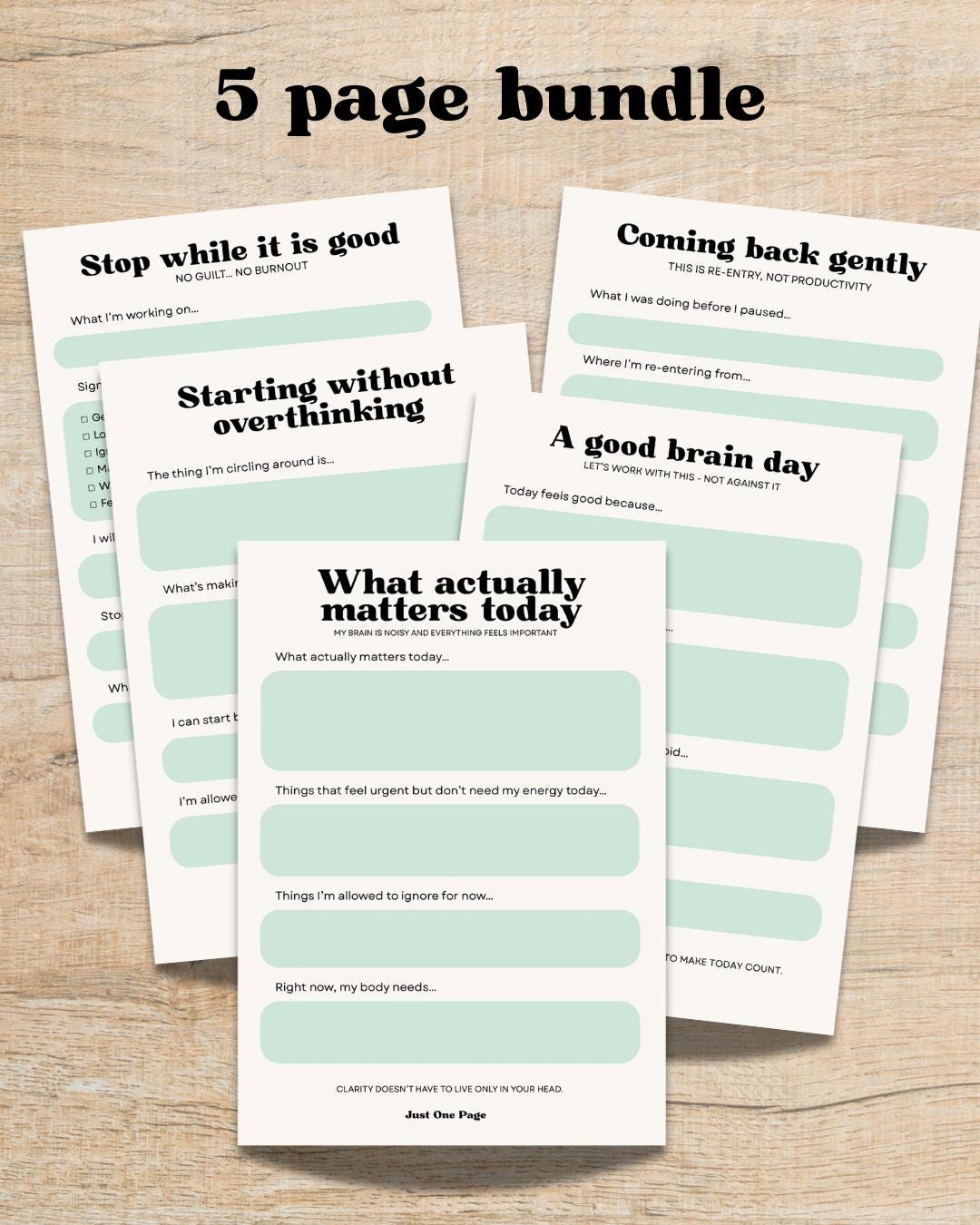 ADHD Planner Bundle Printable | Focus & Productivity Worksheets ...