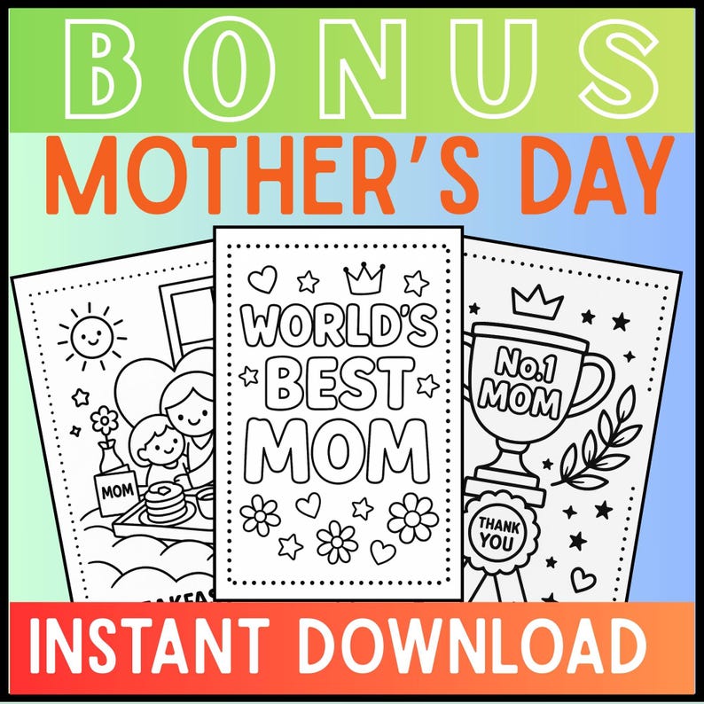 Mother’s Day Coloring Pages for Kids”: Creative Activities for ...