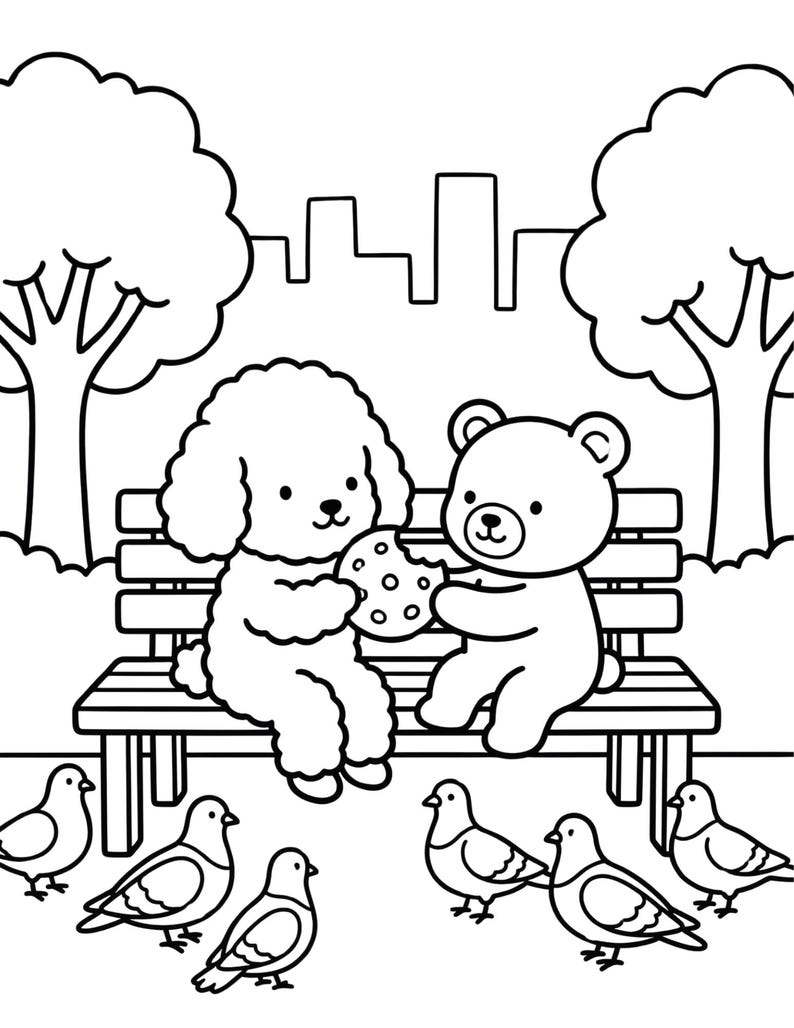 Cozy Animal Friends Coloring Pages, Activity Sheets, Toddler Printable ...