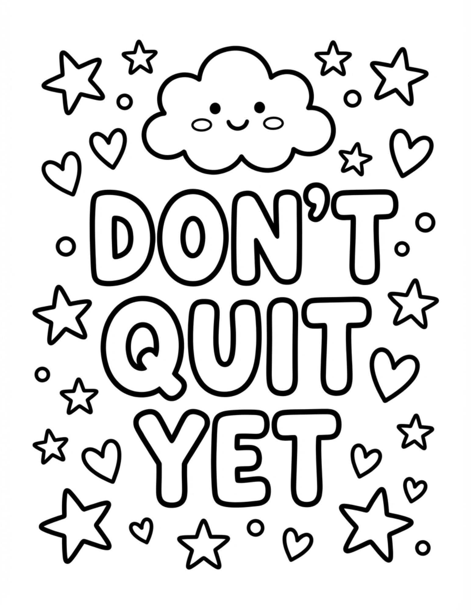Kids’ Motivational Quote Coloring for Affirmations and Positive Mindset ...