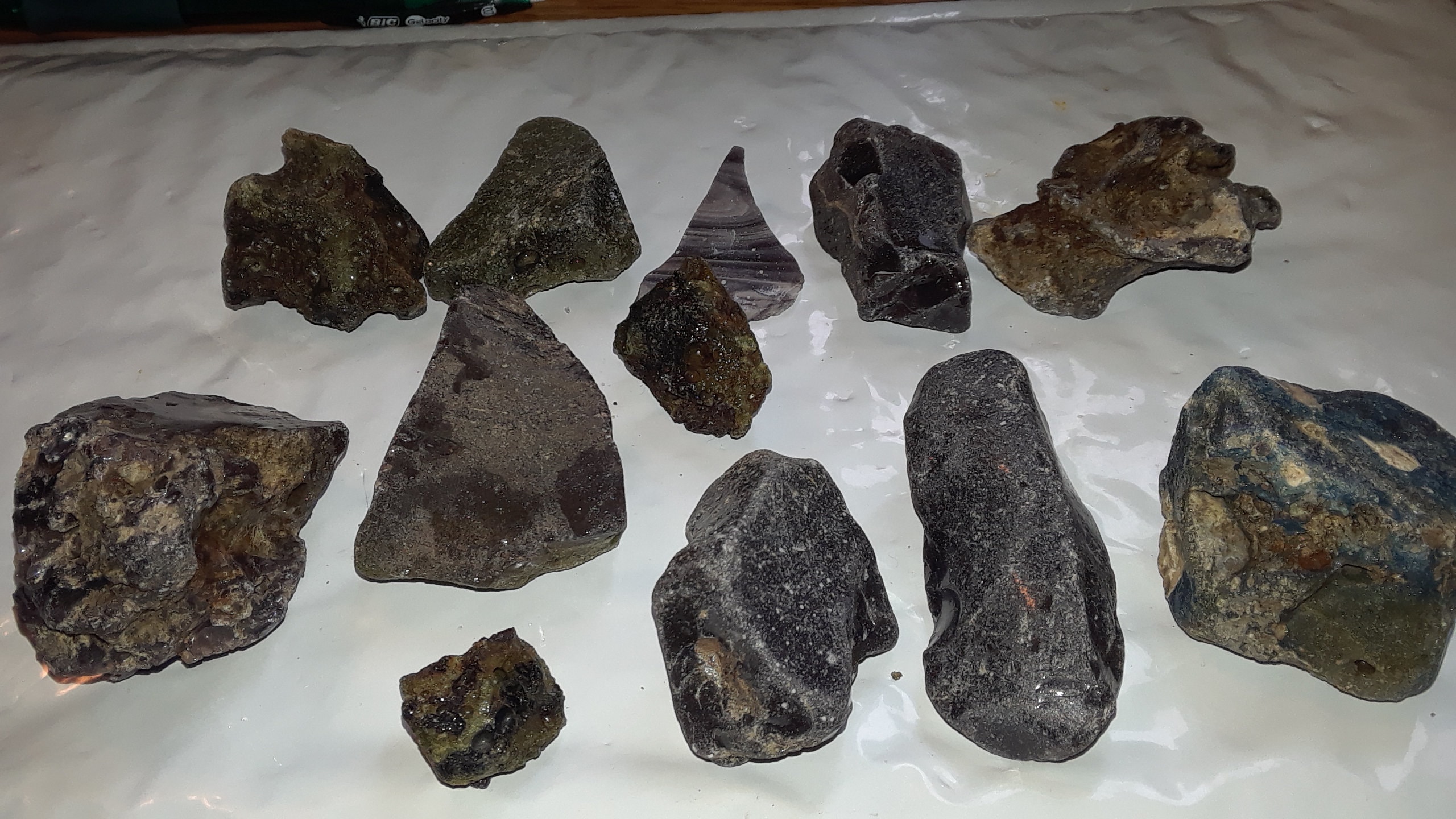 12 Antique Iron Ore Slag Rocks, From Upper Peninsula of Michigan, Lake ...
