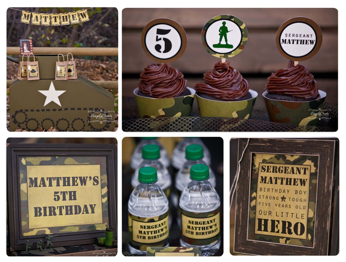 Army Party Package Printable Party - Etsy