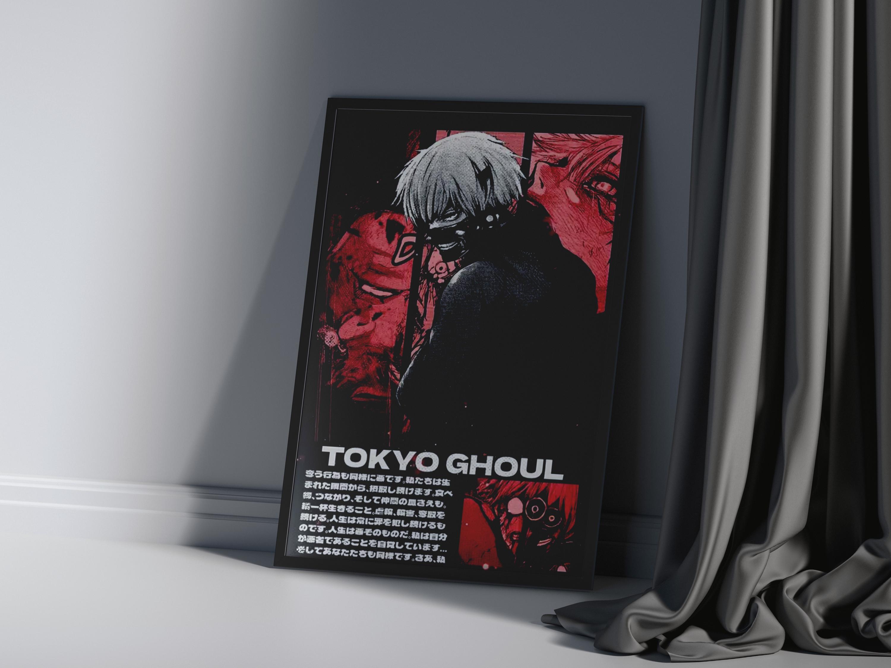 Tokyo Ghoul Kaneki Ken Anime Poster Horror Manga Art Print Dark ...