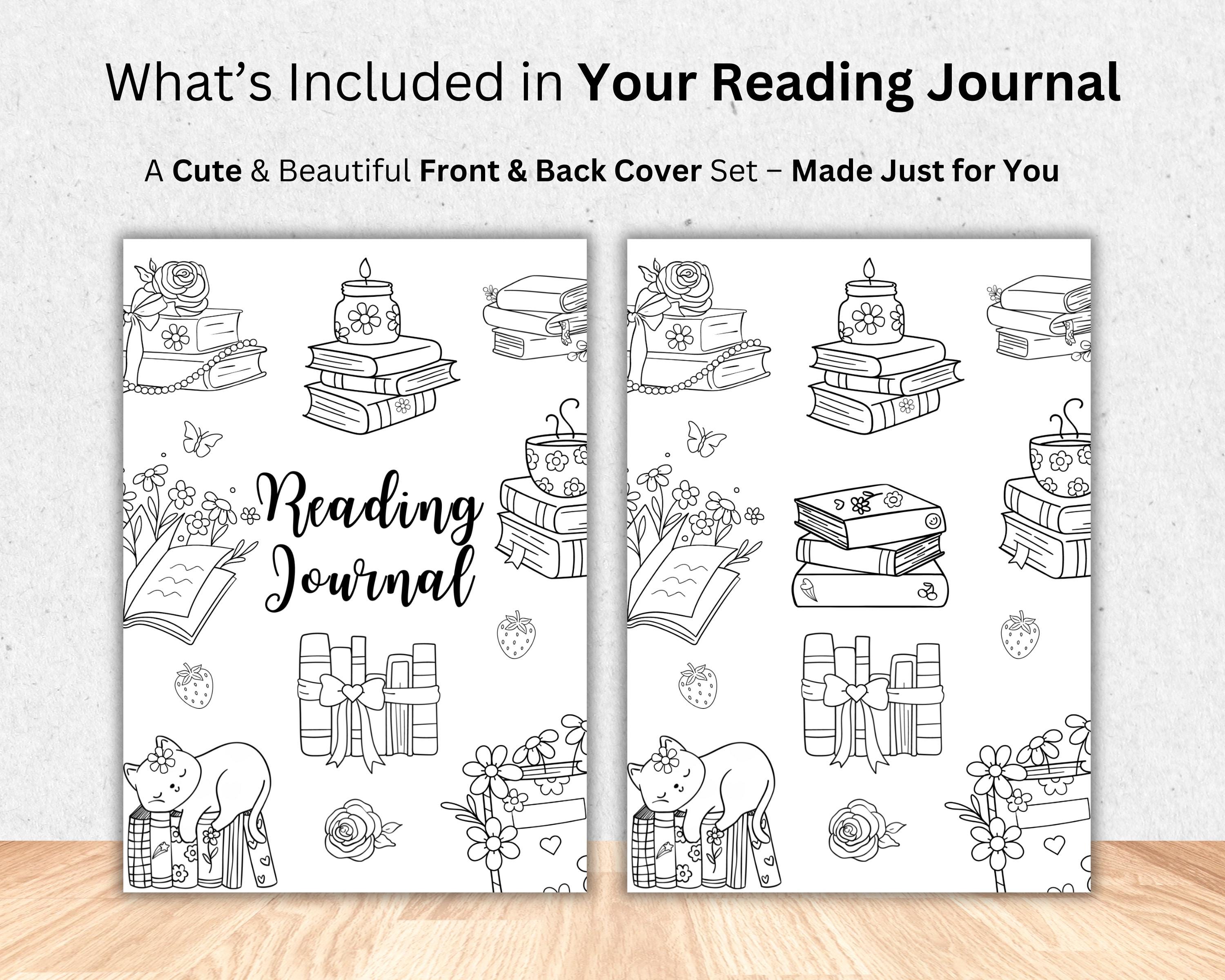 Reading Journal Bundle, Reading Planner Book, Printable Journal Pages ...