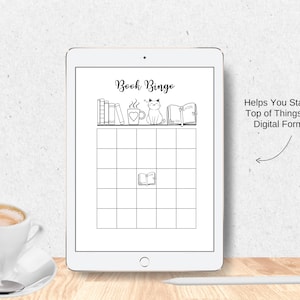Book Bingo, Printable Book Bingo Card, Reading Challenge, Planner Page ...