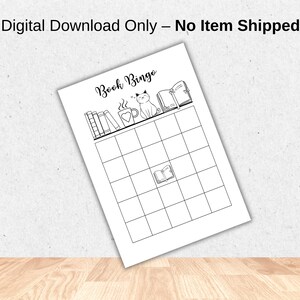 Book Bingo, Printable Book Bingo Card, Reading Challenge, Planner Page ...