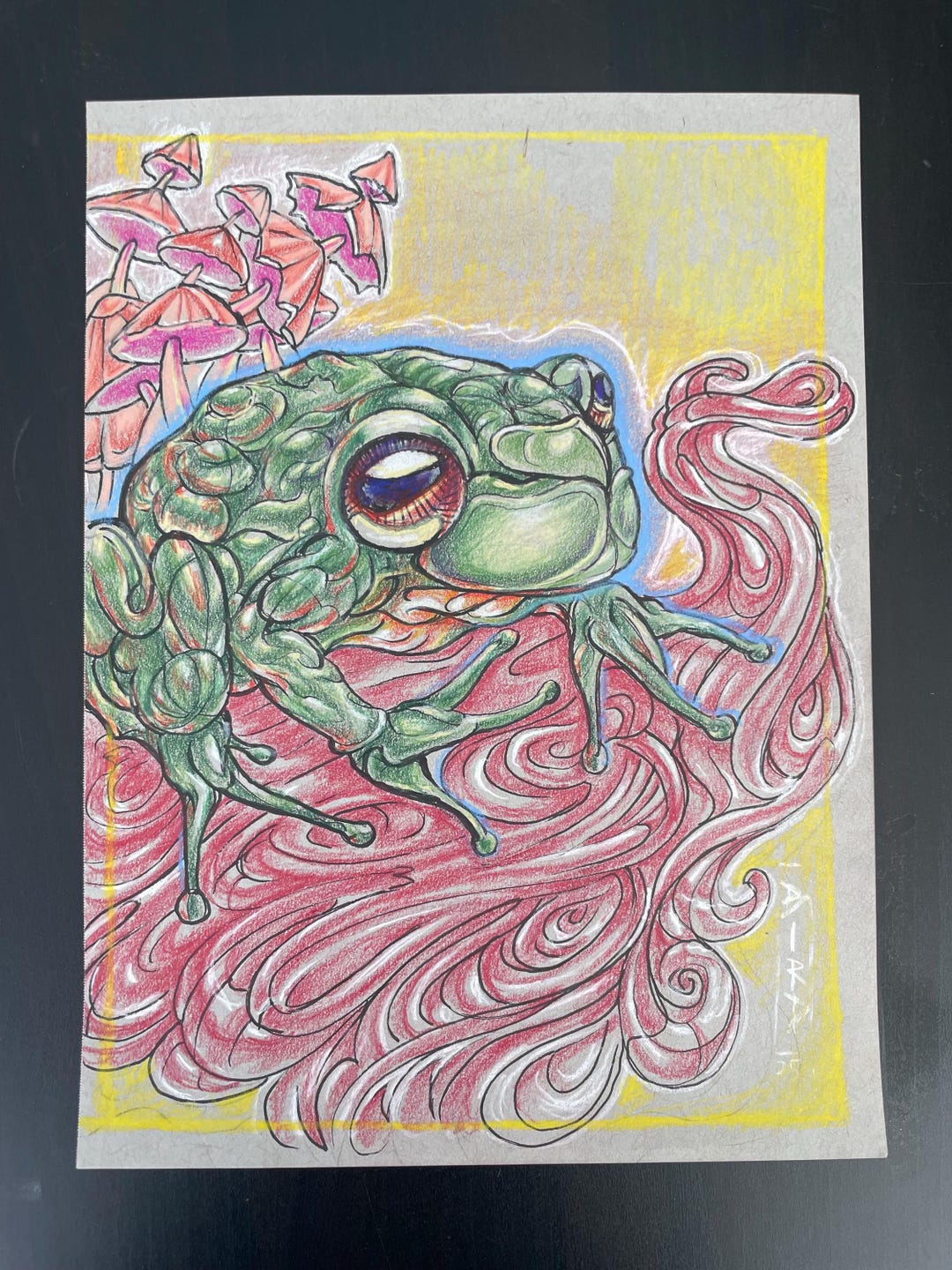 Tree Frog in a Toffy Tango. Watercolor - Etsy