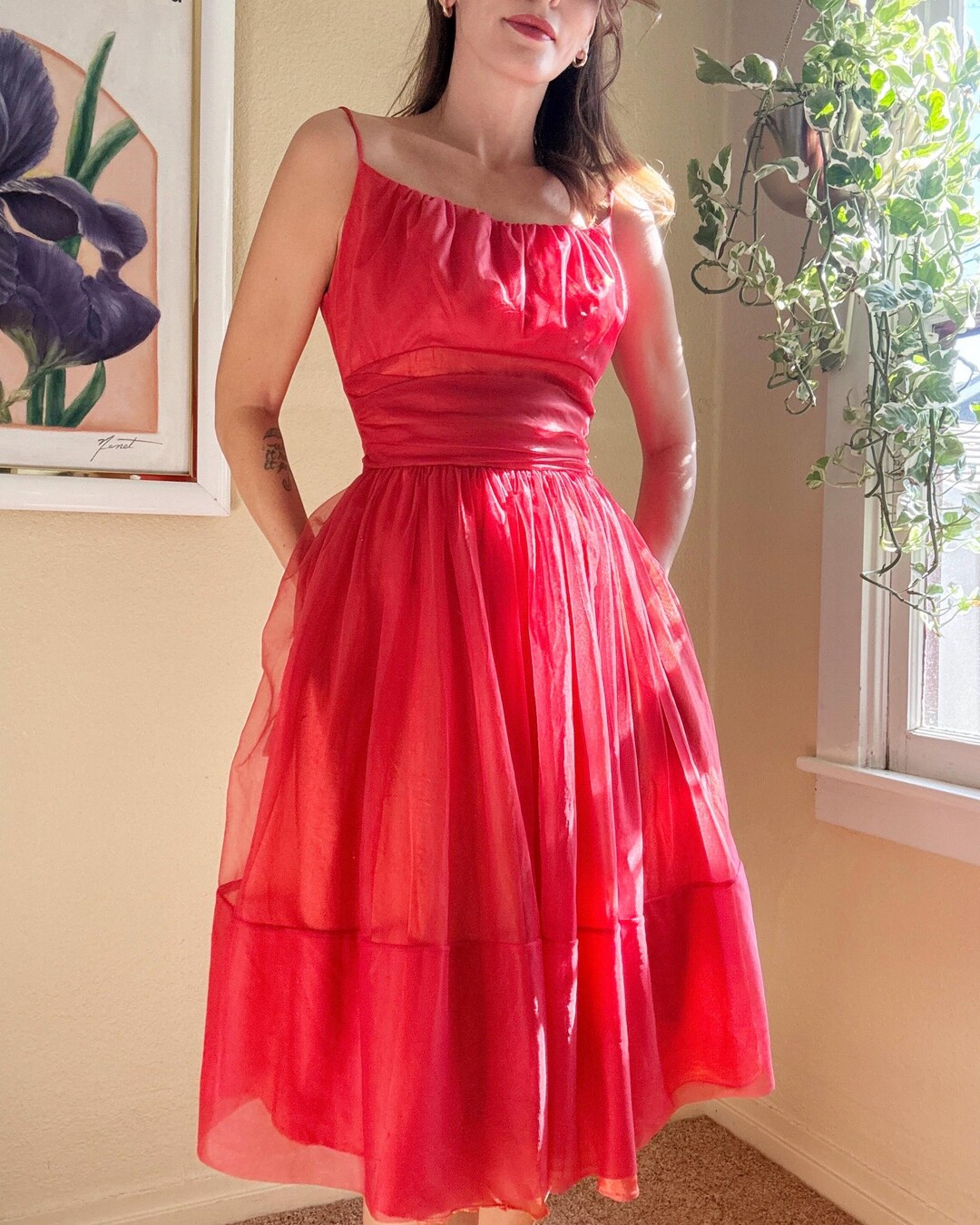 Perfect 1950s Red Party Dress - Etsy