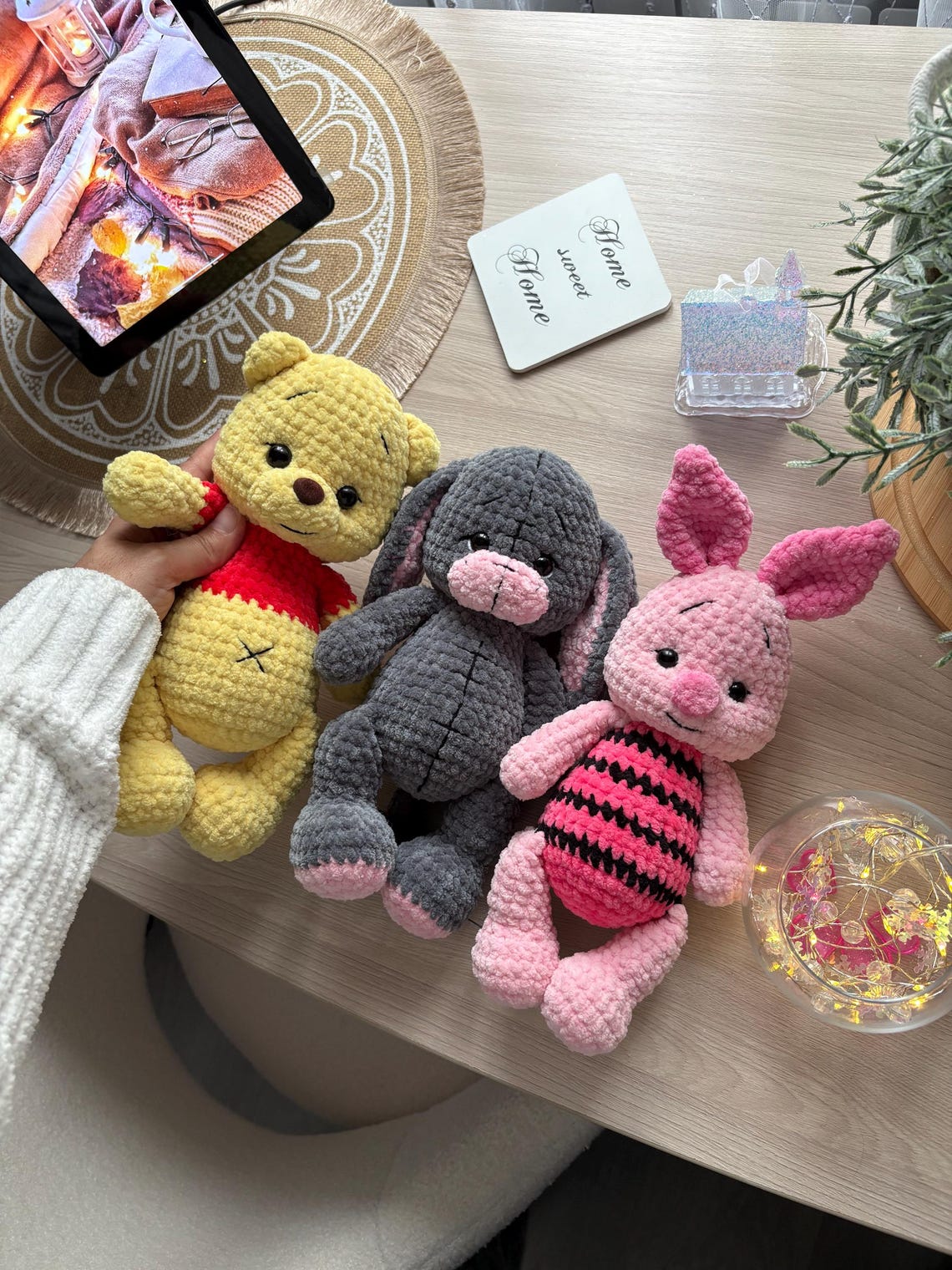 3 in 1 Yellow Bear, Piglet and Donkey Crochet Pattern, Pattern ...