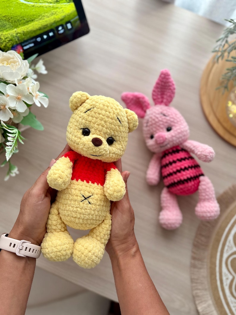 2 in 1 Yellow Bear and Pig Crochet Pattern, Bear Crochet Pattern ...