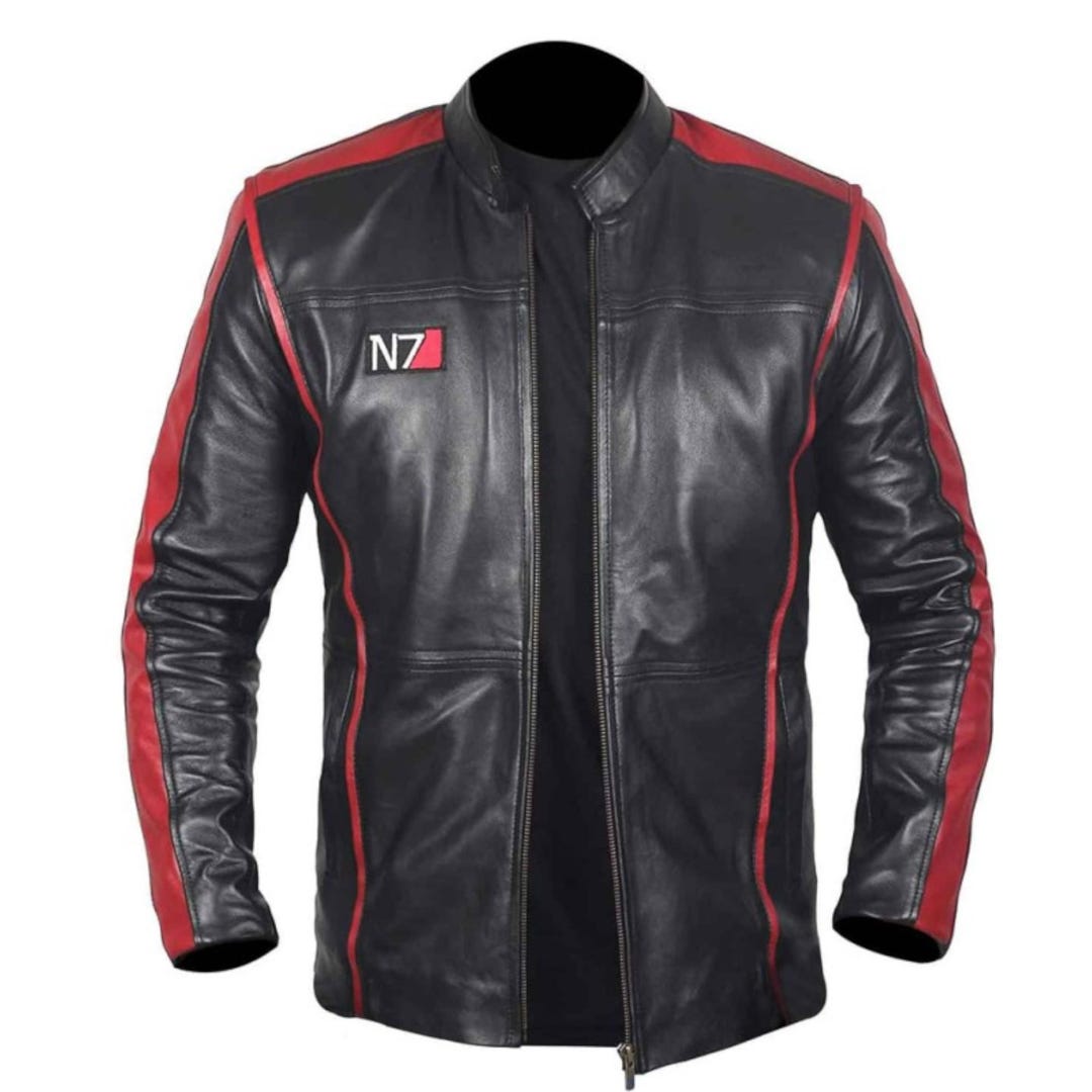 N7 Cafe Racer Leather Jacket - Mass Effect 3 Commander Shepard Style - Etsy