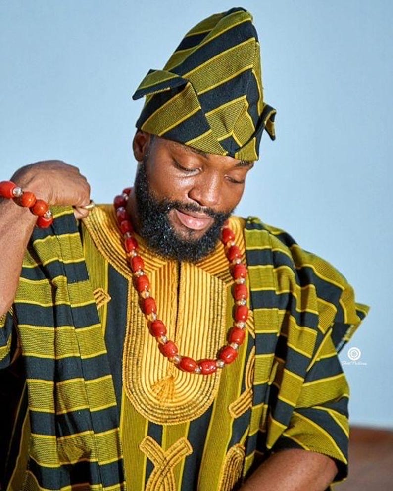 3pcs Asooke Agbada for Men | African Men Wedding Suit | African Men’s ...