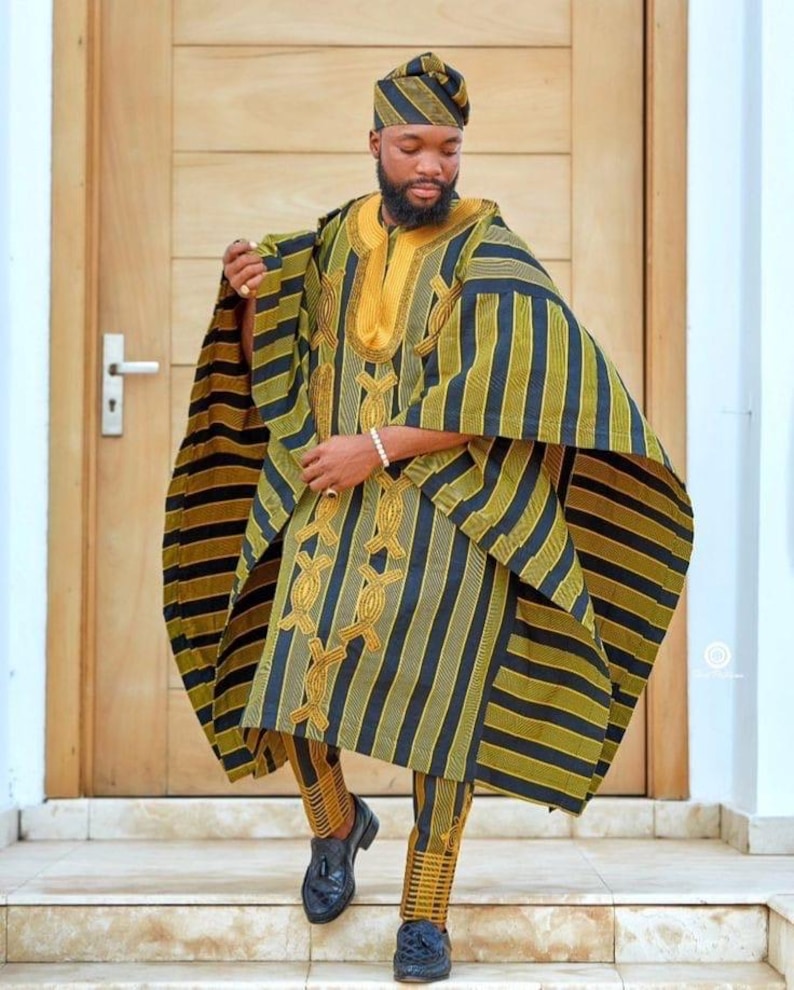 3pcs Asooke Agbada for Men | African Men Wedding Suit | African Men’s ...